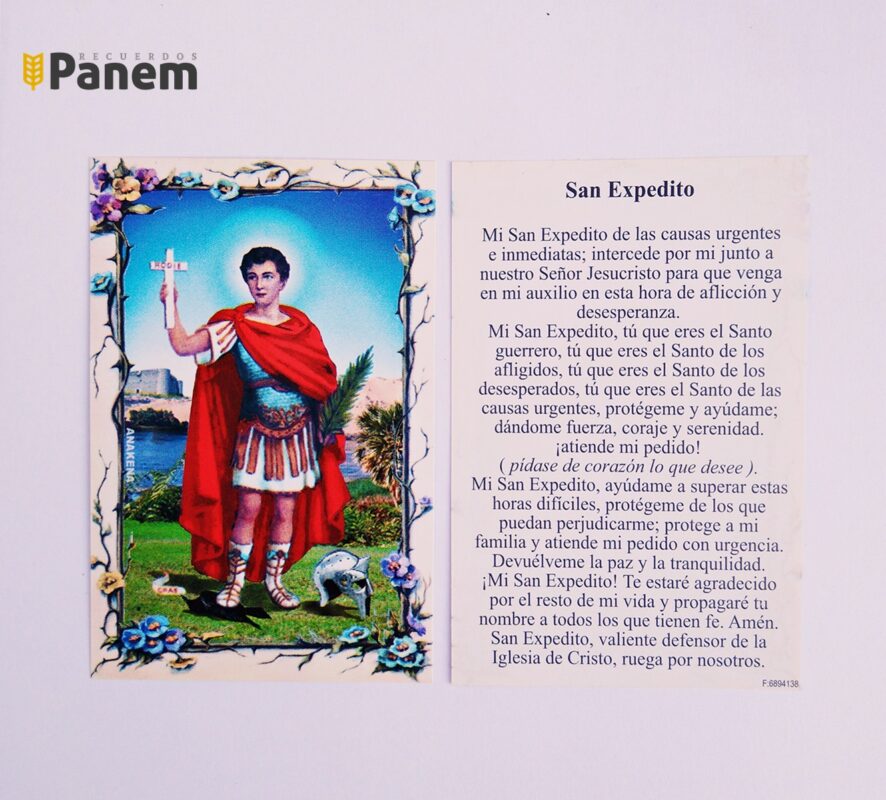 Estampa de San Expedito (100 unidades) - Recuerdos Panem